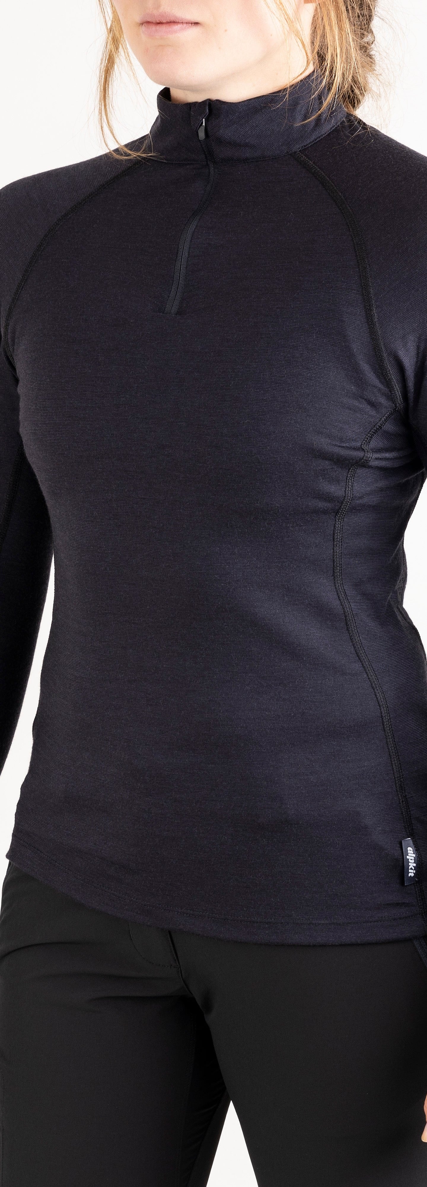Kepler Zip Top Womens Pure Ultrafine Merino Top