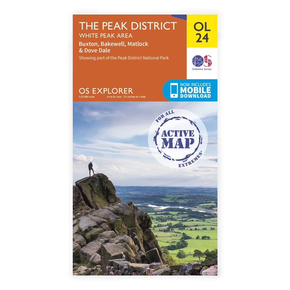 OS Explorer Active OL24 - Peak District White Peak Area