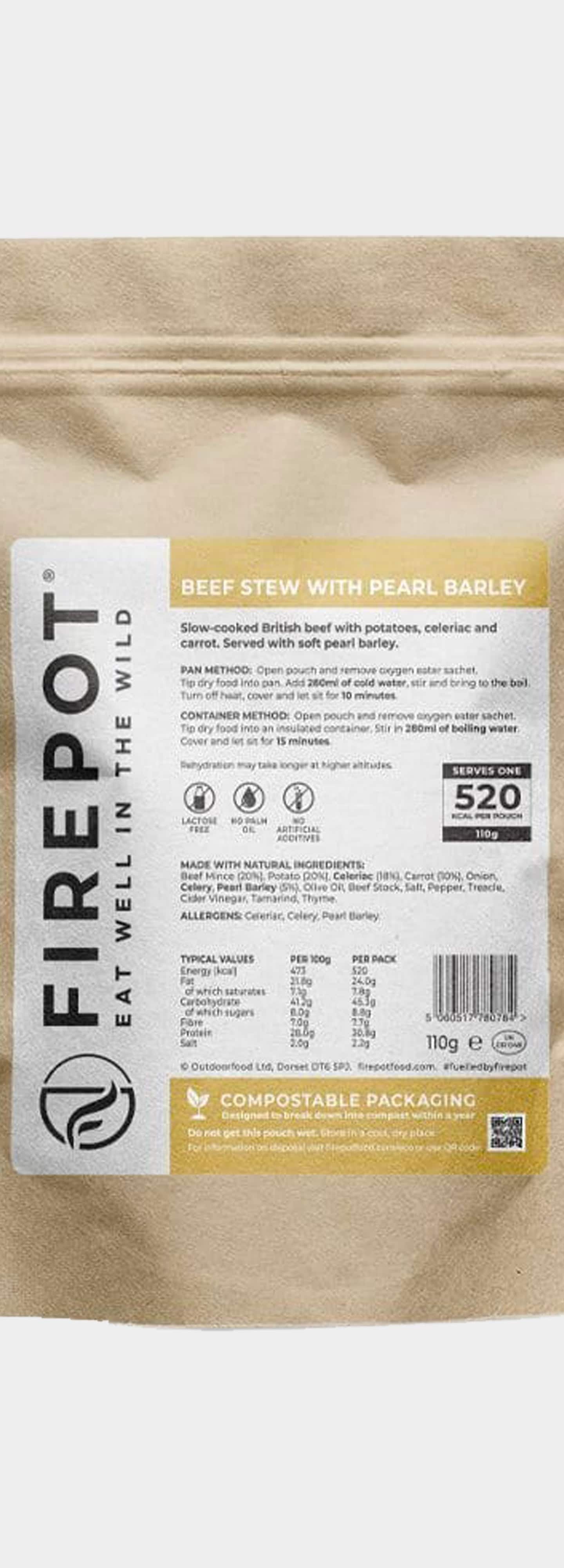 Firepot Meal Pouch Compostable Dehydrated Meal Pouches