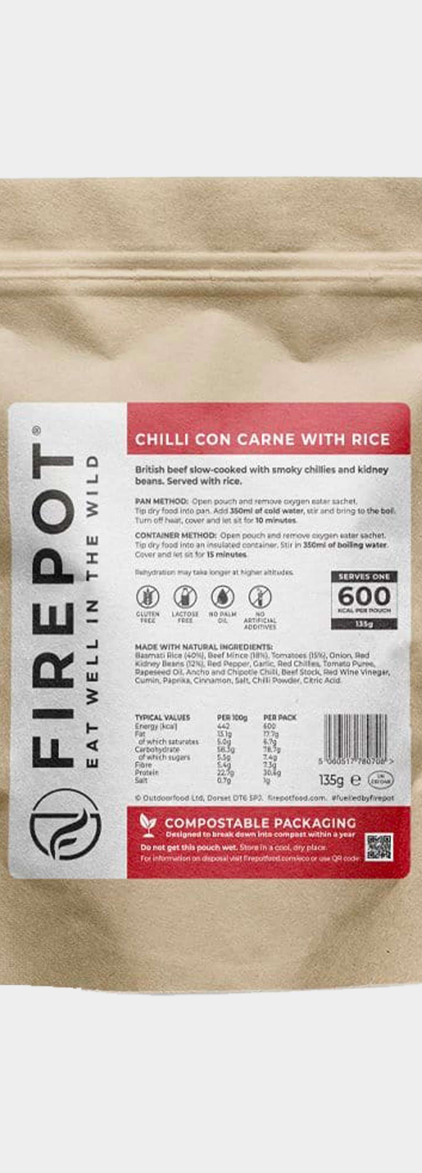 Firepot Meal Pouch Compostable Dehydrated Meal Pouches