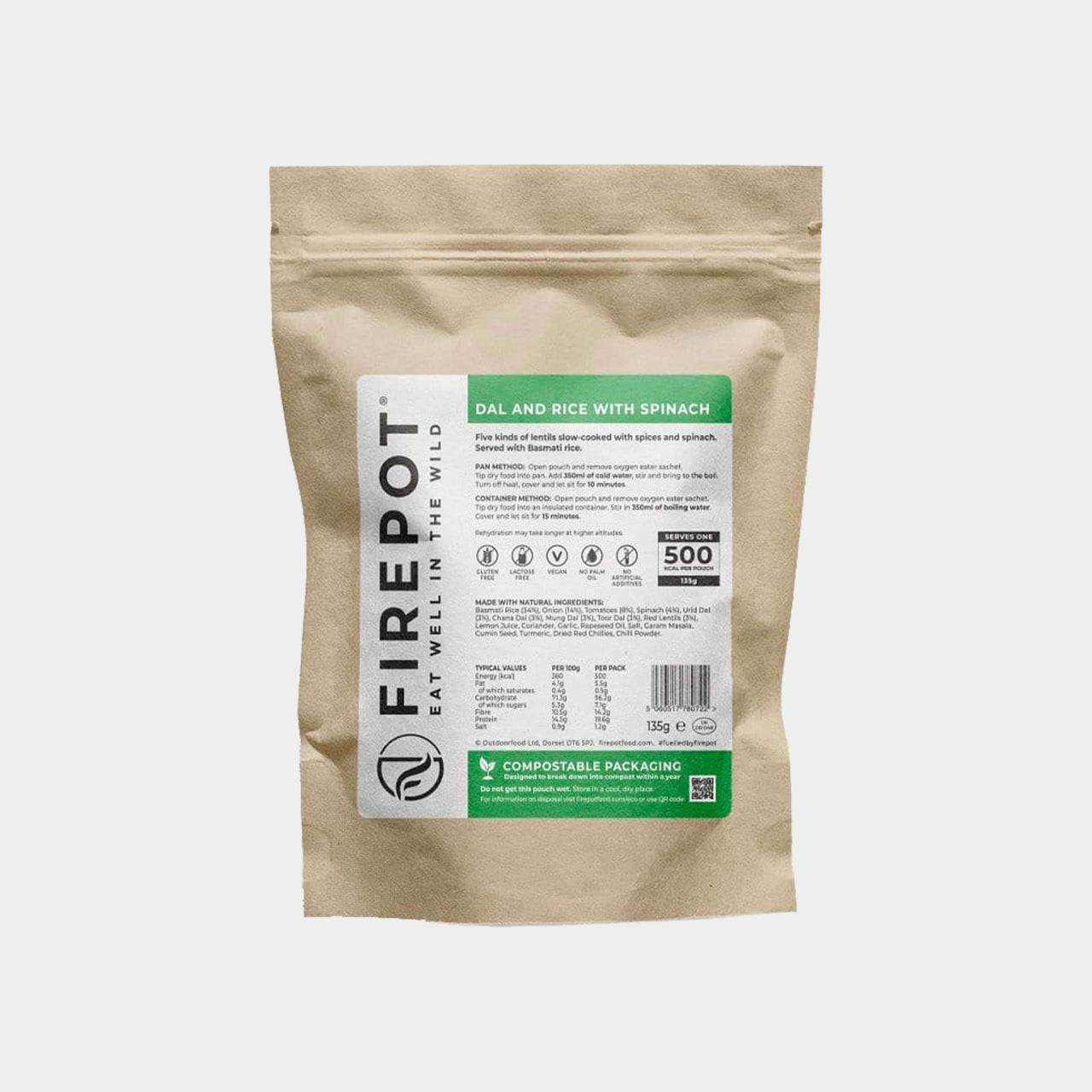 Firepot Meal Pouch Compostable Dehydrated Meal Pouches