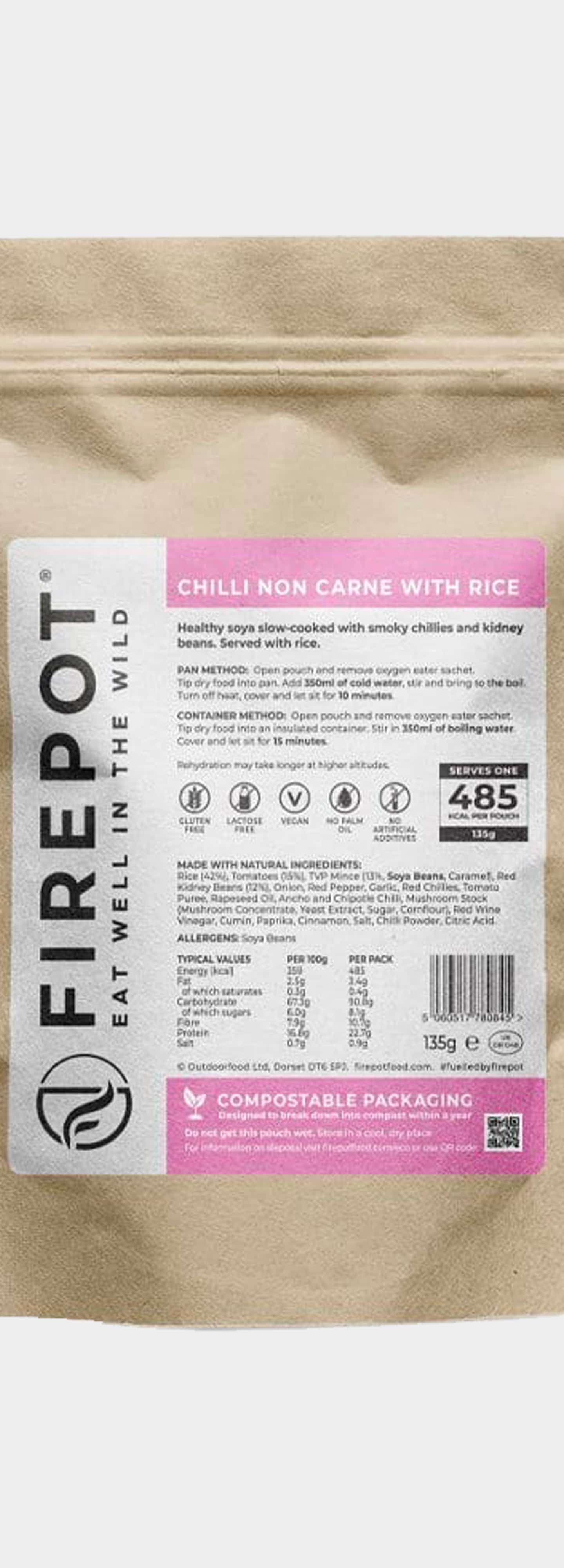 Firepot Meal Pouch Compostable Dehydrated Meal Pouches